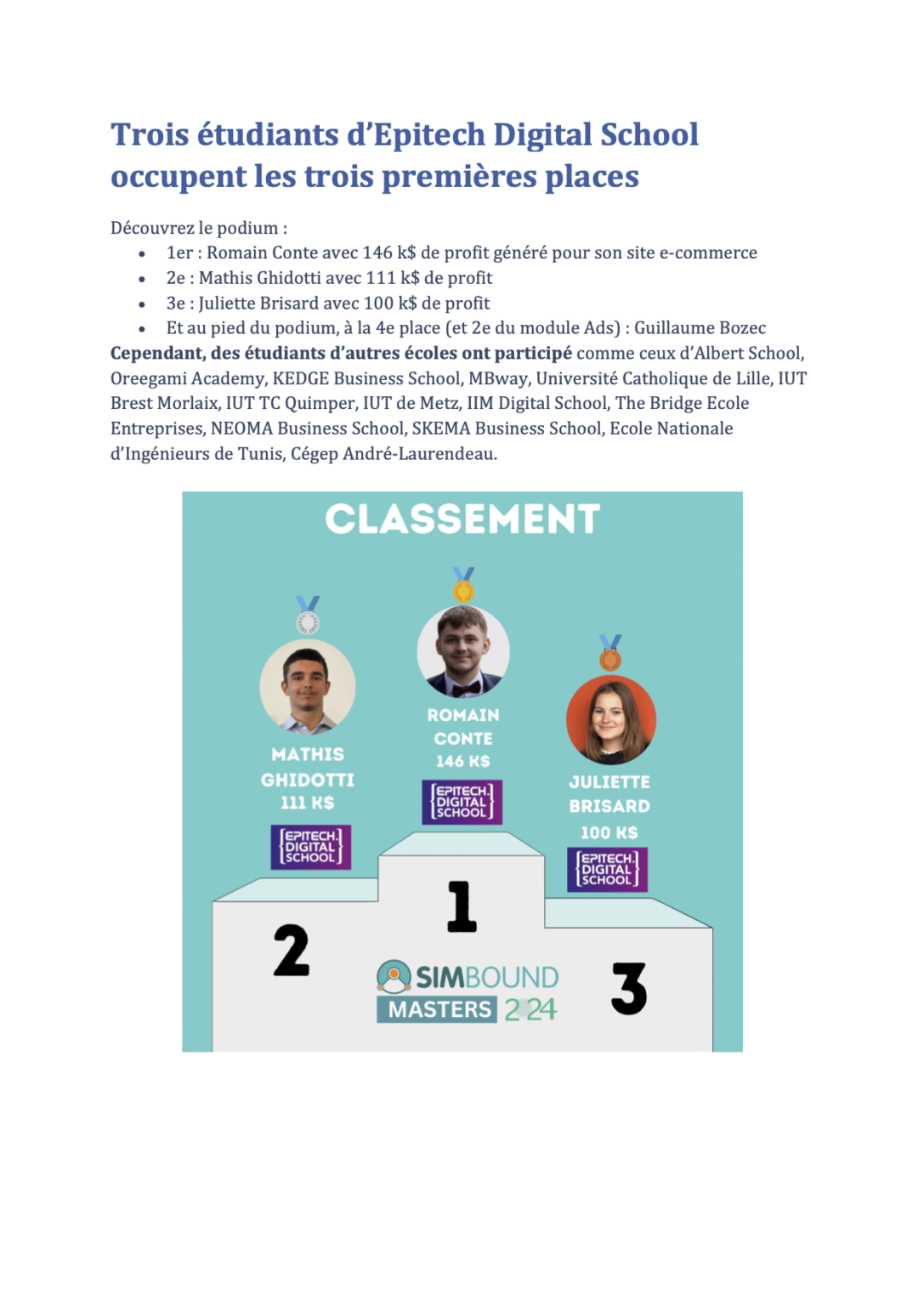 La Grande Ecole du Digital - Pédagogie Epitech Digital School